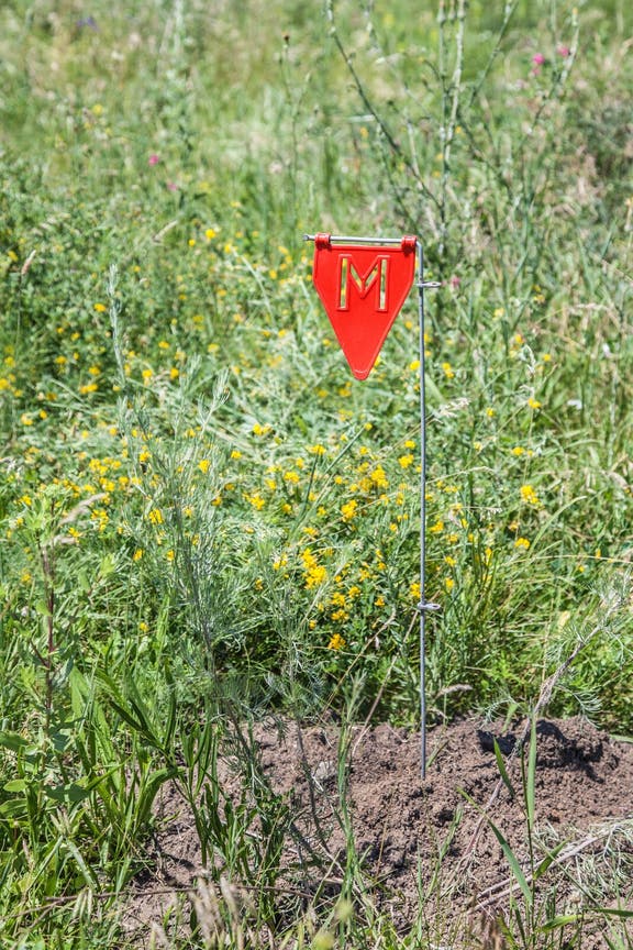 Minefield stock image. Image of sign, explosive, soldier - 42957089