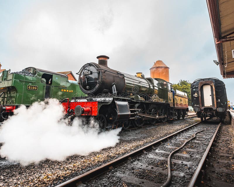 View of Minehead Steam Railway Station with a Steam Train Editorial ...