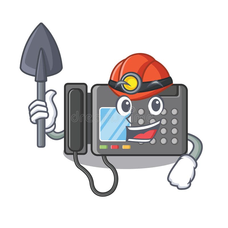 Happy Fax Machine Cartoon