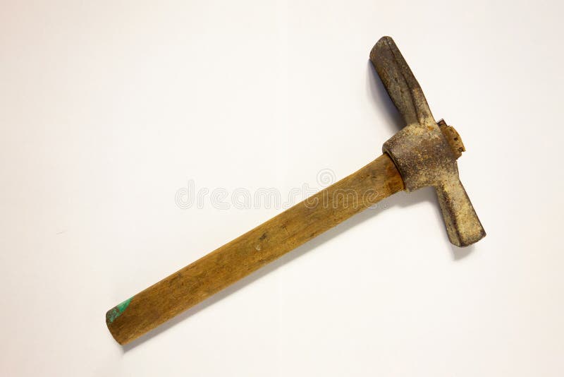 Old tool pickaxe stock image. Image of building, white - 60723683