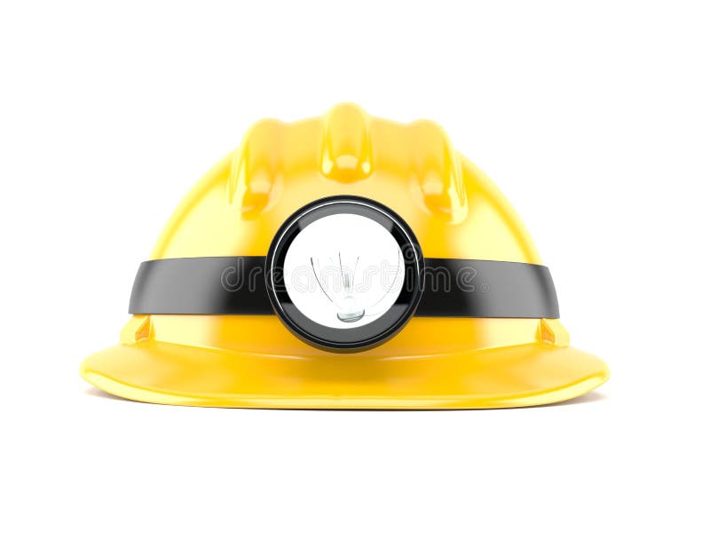 Miner Helmet. Head Protection. Hat with Flashlight for Coal Mining ...