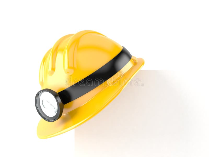 Miner Helmet. Head Protection. Hat with Flashlight for Coal Mining ...