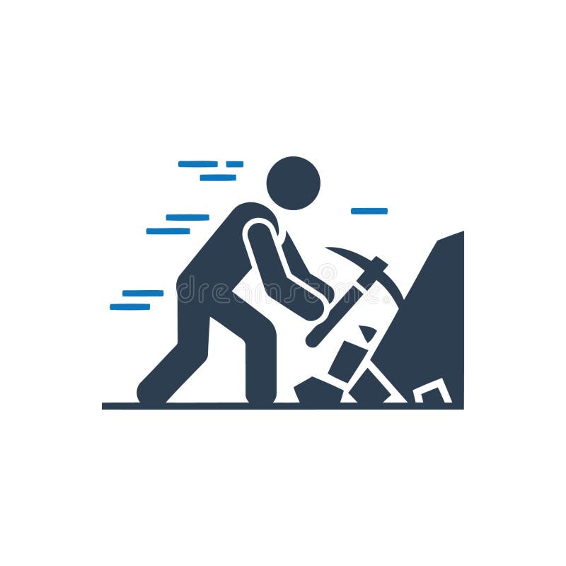 Miner Icon stock illustration. Illustration of work - 373775294