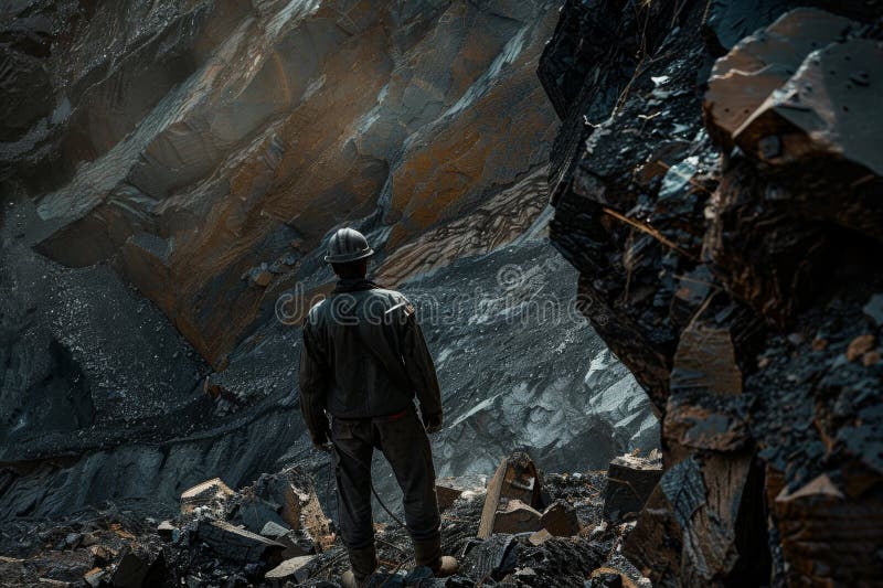 Miner in the Mine,hard Working Proffession Concept Stock Image - Image ...