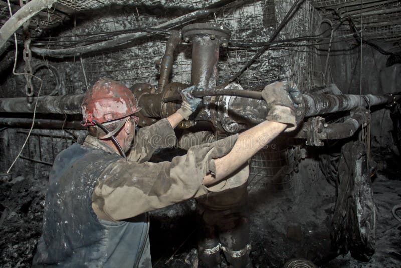 Miner in a mine editorial image. Image of human, person - 74820285