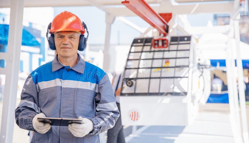 Miner Operator in Helmet Control Drilling Machine in Coal Mine. Concept ...