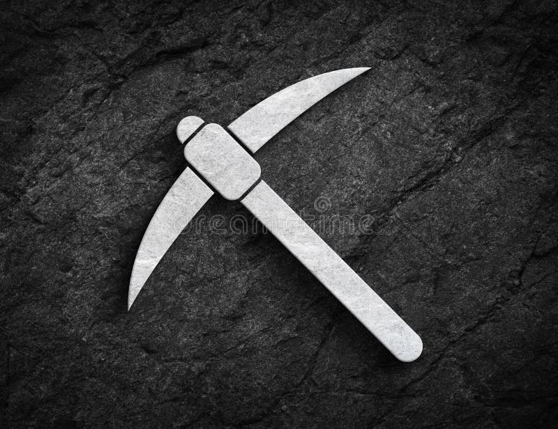 Mining Tool Miner Pickaxe Vector Icon Stock Vector - Illustration of ...