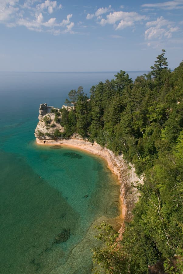Miners Castle Pictured Rocks Stock Photo - Image of peninsula, nature ...