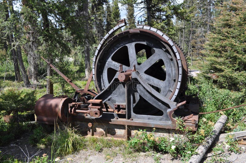 Miners Wheel stock image. Image of wheel, foliage, arched - 40723831