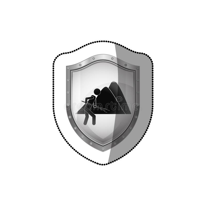 Miner worker pictogram stock vector. Illustration of graphic - 84936247