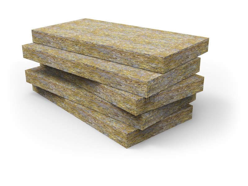 Mineral Basalt Rock Wool Mats Stack Stock Illustration - Illustration ...