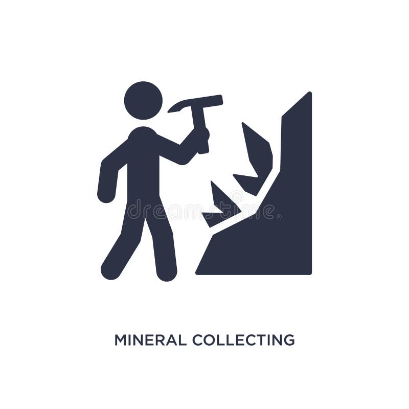 Mineral Collecting Icon. Trendy Modern Flat Linear Vector Mineral ...
