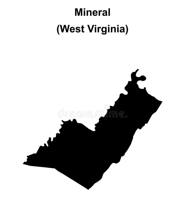 Mineral outline map stock vector. Illustration of virginia - 361877690