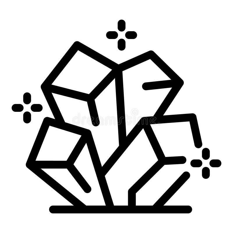 Mineral Crystal Stone Shining with Bright Light Stock Vector ...