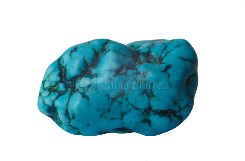 Piedra Preciosa Verde De La Turquesa Aislada En Blanco Foto de archivo ...