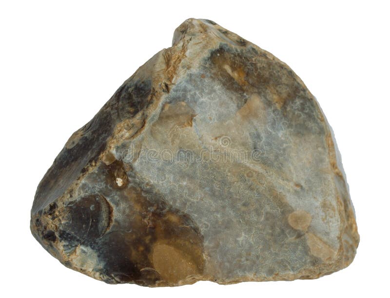 Mineral De Piedra Del Pedernal Aislado Imagen de archivo - Imagen de ...