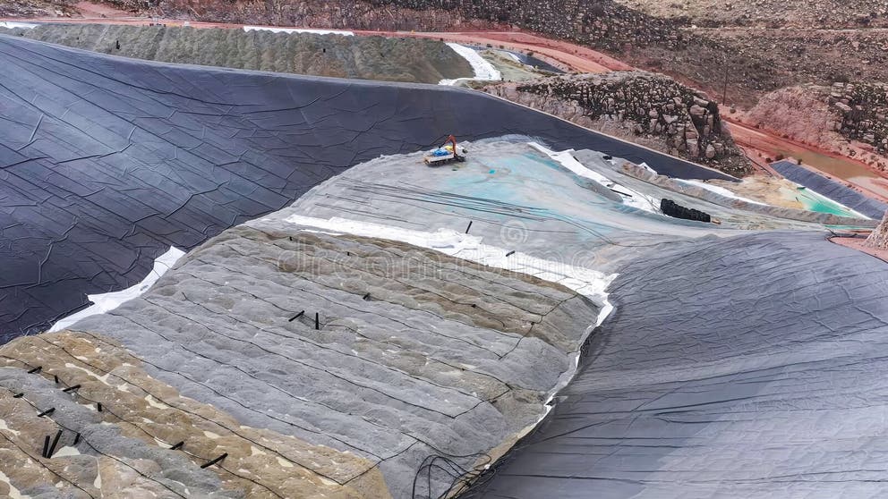 Mineral Dissolution Process in Mine Leaching Pads Stock Image - Image ...