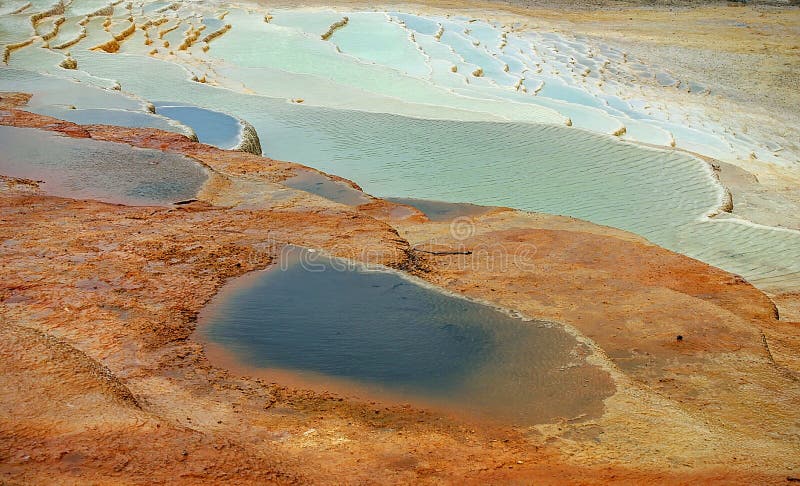 Mineral hotspring stock photo. Image of badabe, stairs - 71453884