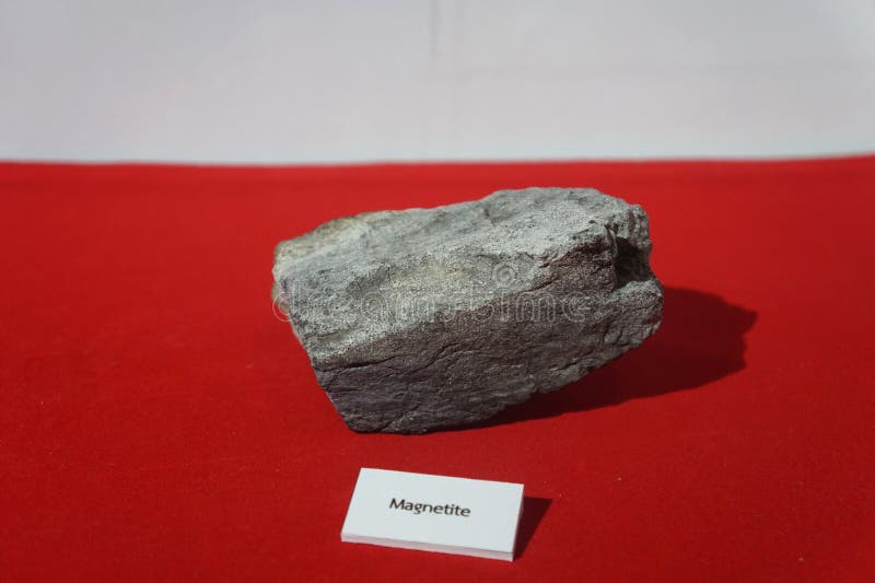 Raw Magnetite Mineral Rock Stone. Strongly Magnetic Iron Ore. Stock ...