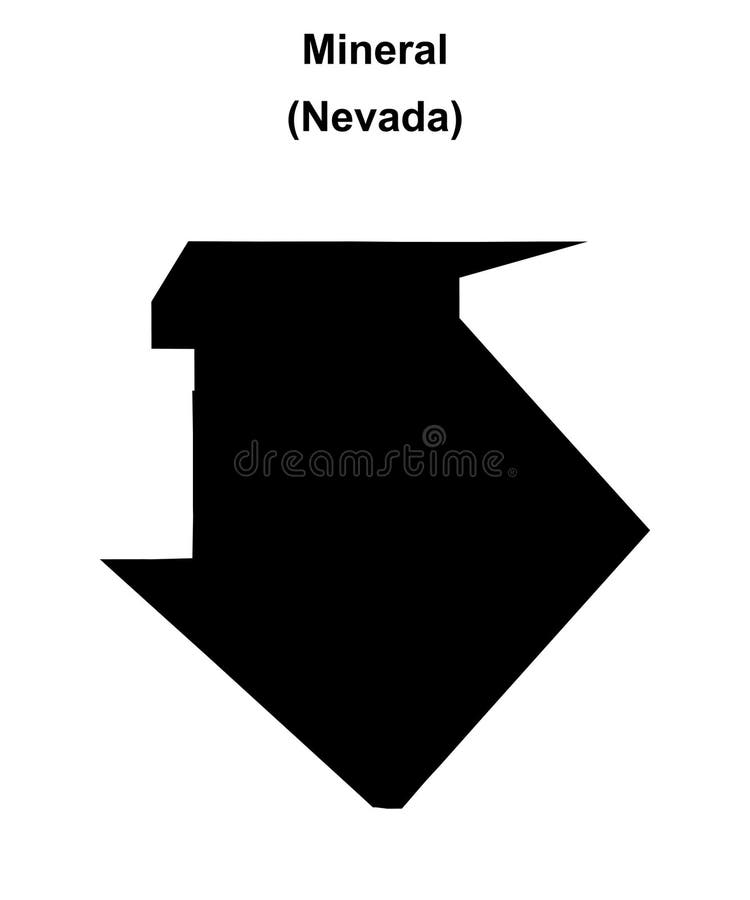 Mineral outline map stock vector. Illustration of county - 361727766