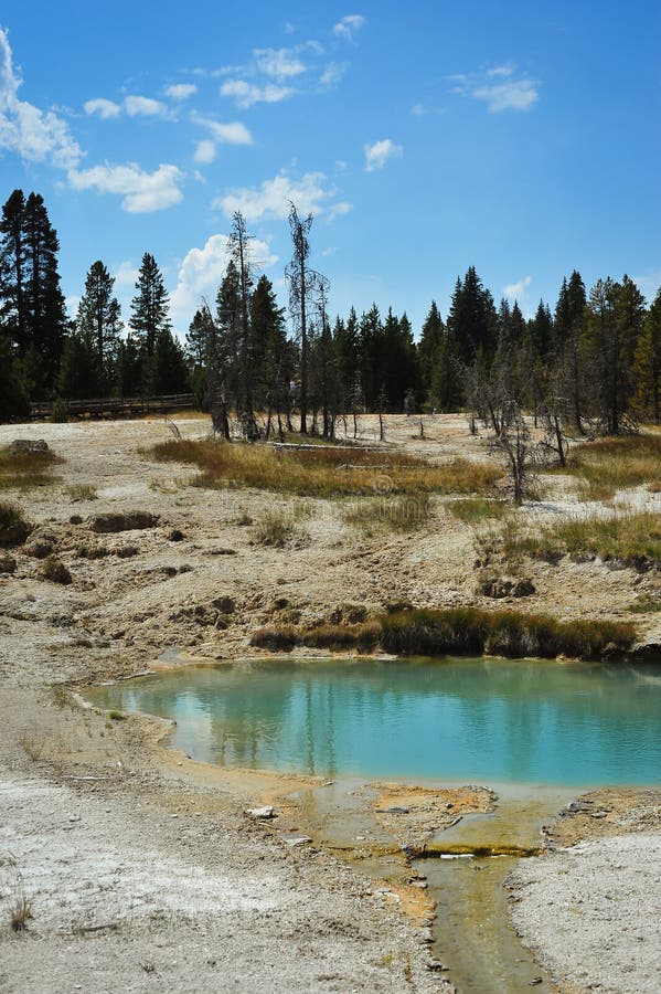 Mineral Pools at Yellowstone Stock Photo - Image of landscape, famous ...