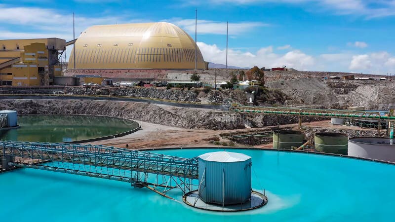 Mineral Processing Plant in an Open Pit Mine Stock Photo - Image of ...