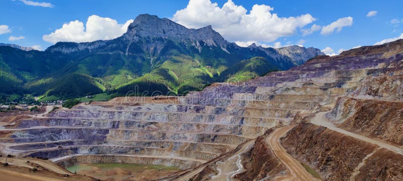 Mineral quarry view stock photo. Image of landscape - 261448804