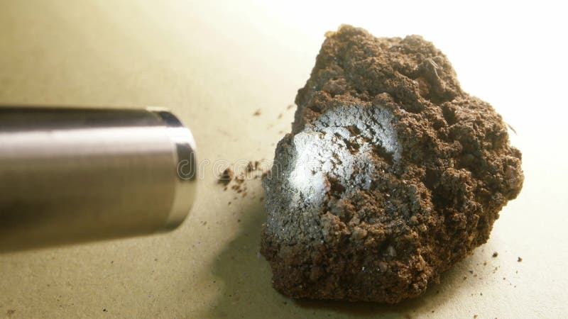 Mineral and Soil Sample Analysis Stock Video - Video of mineral, nugget ...