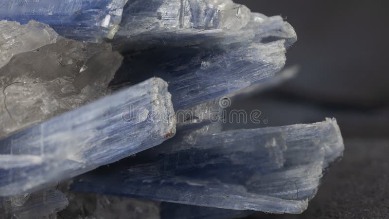 Mineral Specimen of Kyanite on a Black Background, Collection Mineral ...