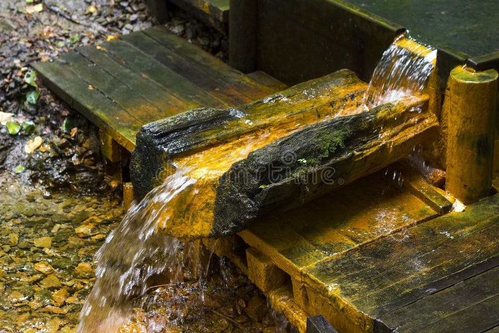 Mineral Spring with Rusty Colored Chalybeate Water Stock Image - Image ...