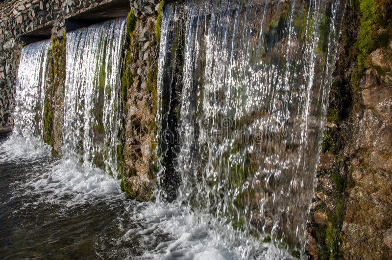 Mineral Spring. Stream. SPA. Curative Water. Resort. Waterfalls. Summer ...