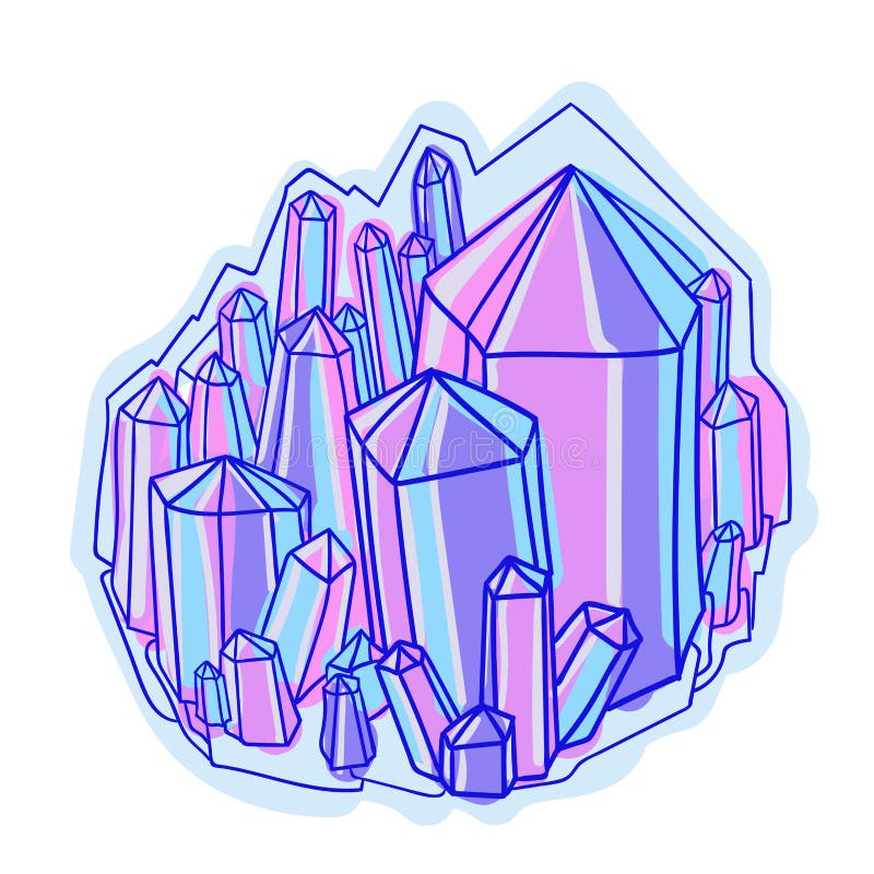 Contour Crystals Stock Illustrations – 727 Contour Crystals Stock ...