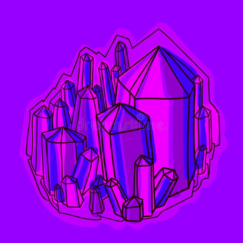 Contour Crystals Stock Illustrations – 727 Contour Crystals Stock ...