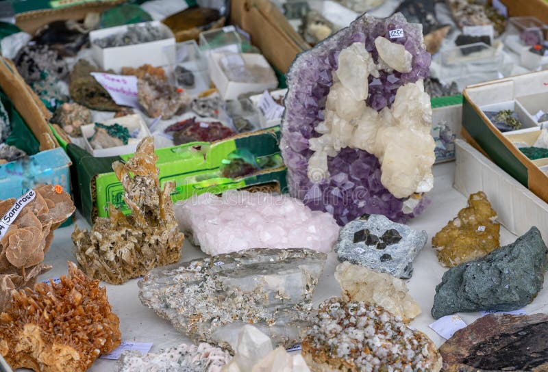 Mineral Stones Gem Stone on the Market Stock Image - Image of original ...