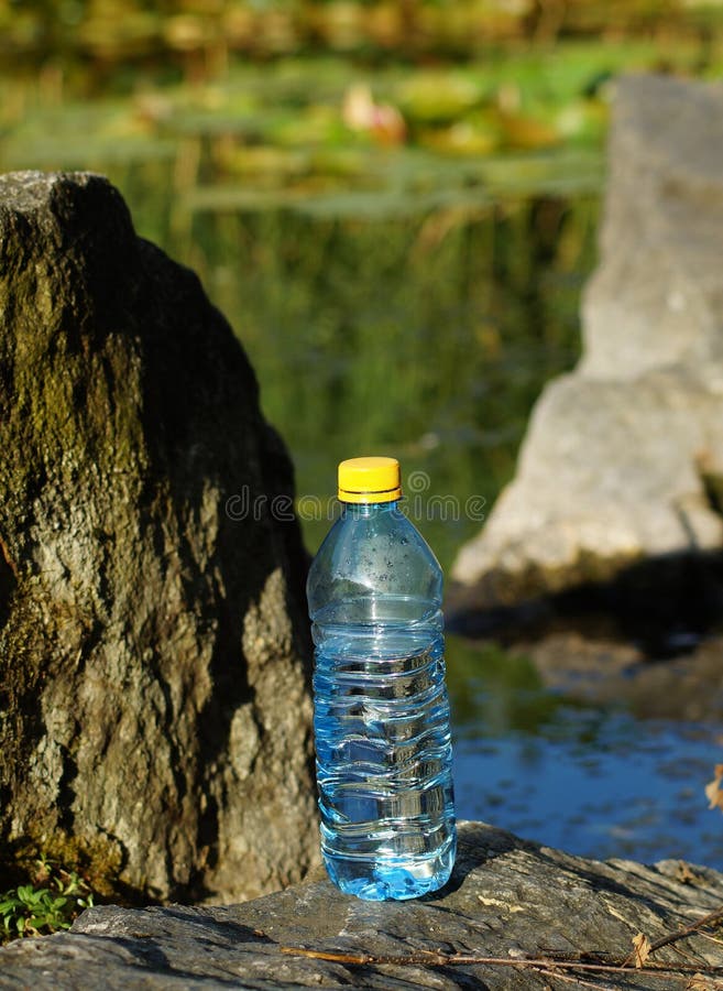 Mineral Water in a Bottle on a Hot Day Stock Image - Image of liquid ...