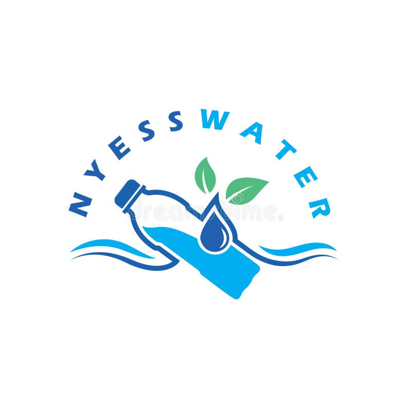 Mineral Water Logo Icon Vector Concept Design Template Stock Vector ...