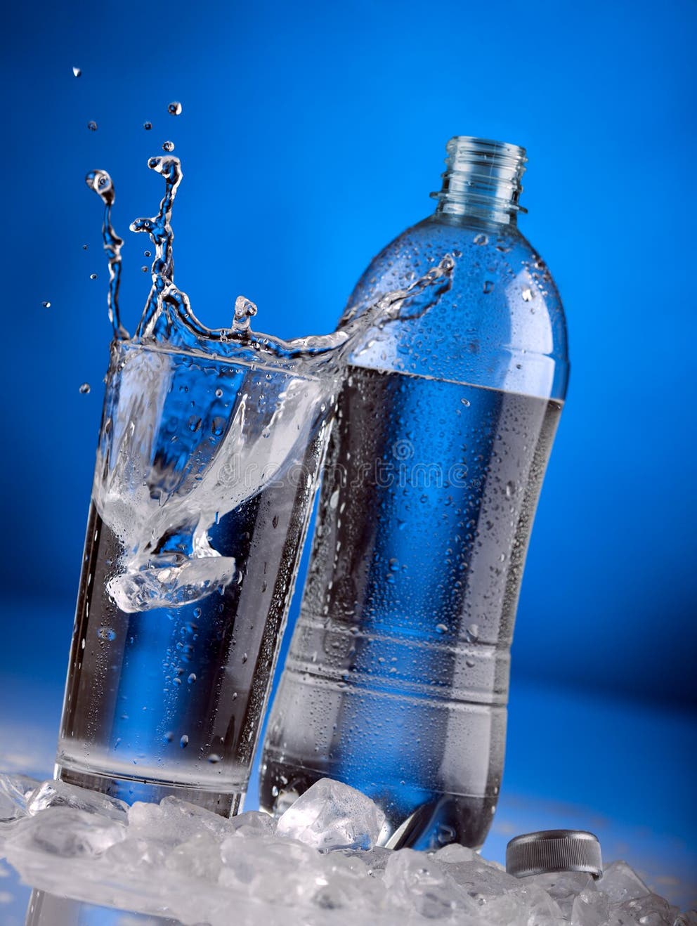 Chilled Water Bottle Splashing Stock Photos - Free & Royalty-Free Stock ...