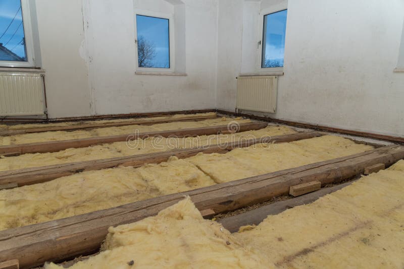 Mineral Wool in House Building Stock Photo - Image of thermal, panel ...