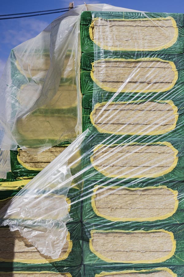 Packaging New Construction Red Brick on Pallets Stock Photo - Image of ...