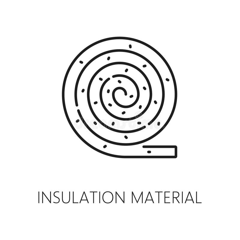 Mineral Wool Wall Thermal Insulation Line Icon Stock Illustration ...