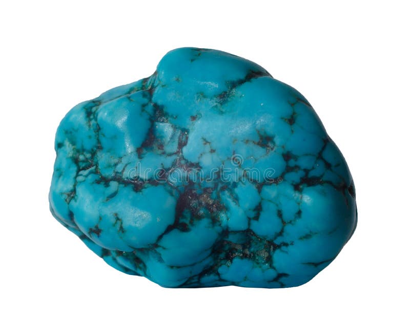 Minerale Blu Del Turchese Isolato Immagine Stock - Immagine di tesoro ...
