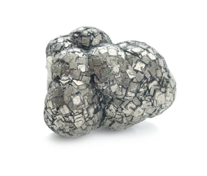 Pirite Minerale, O Pirite Di Ferro, Nella Matrice, Isolata Sul ...