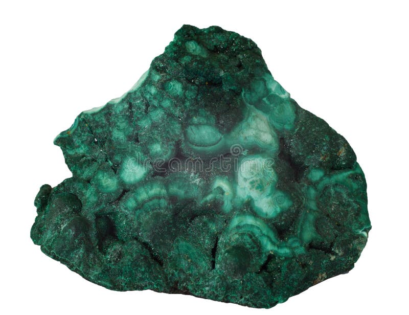 Minerale Verde-cupo Della Malachite Isolato Immagine Stock - Immagine ...