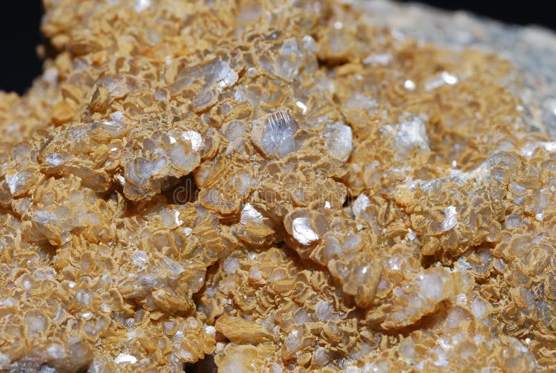 Minerals Calcite Flowers Detail Stock Photo - Image of brown, mining ...