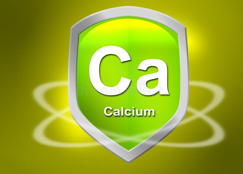 Minerals Calcium Shield for Health Concept Stock Illustration ...