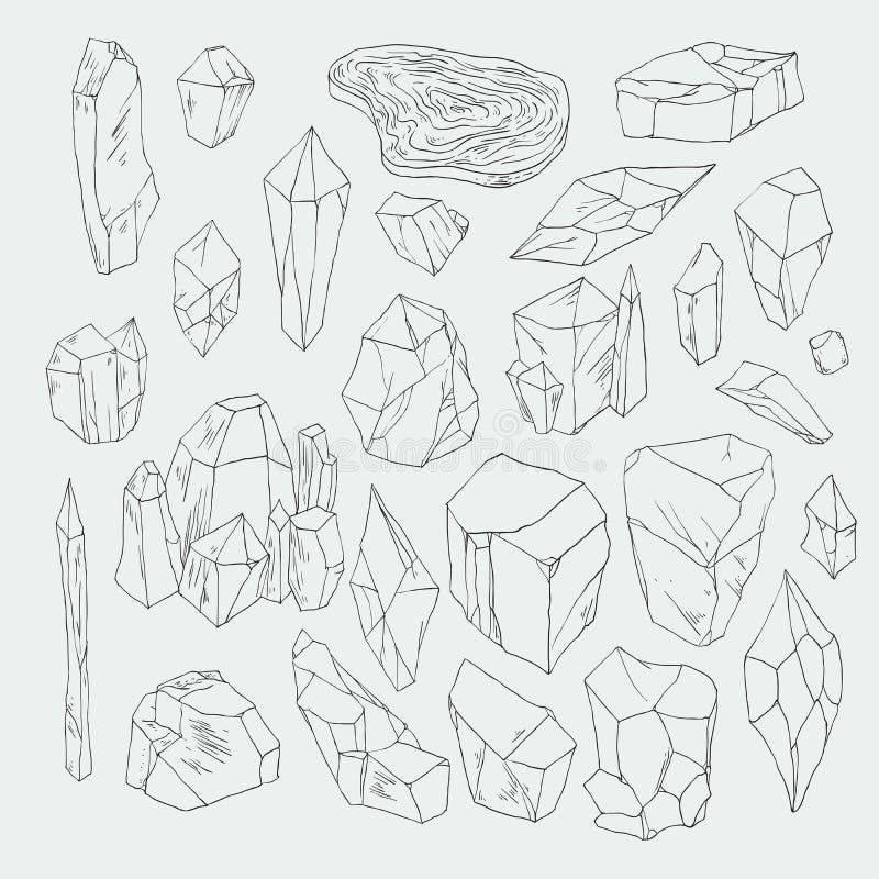 Minerals Natural Resources Poster Precious Stones Stock Vector ...