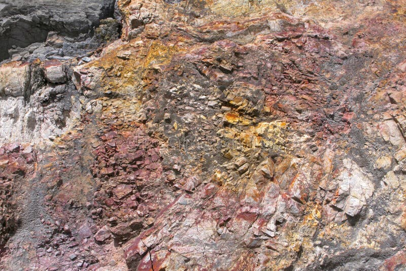 Minerals, Layered Rocky, Colored Stones Stock Photo - Image of grunge ...