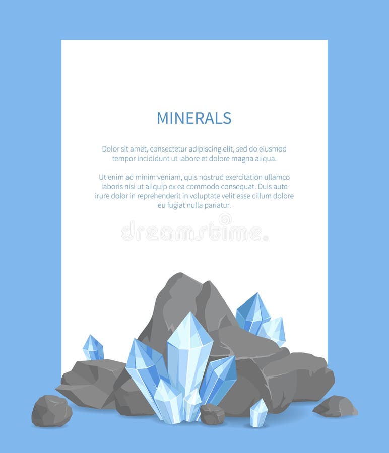 Minerals Poster with Text Vector Illustration Stock Vector ...
