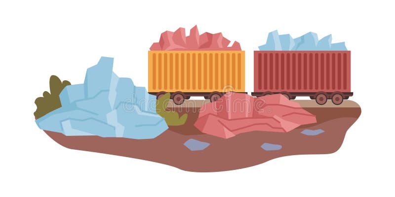 Natural Resources, Minerals and Rocks Mining Stock Vector ...