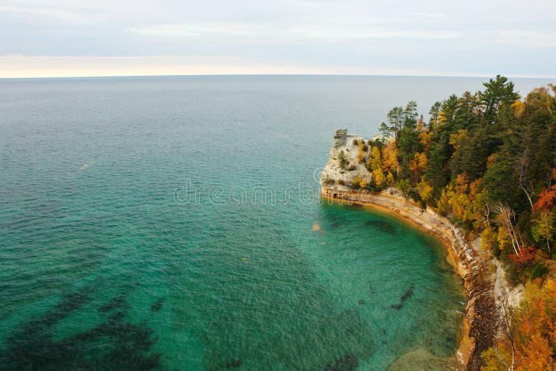 Miners Castle Pictured Rocks Stock Photo - Image of peninsula, nature ...